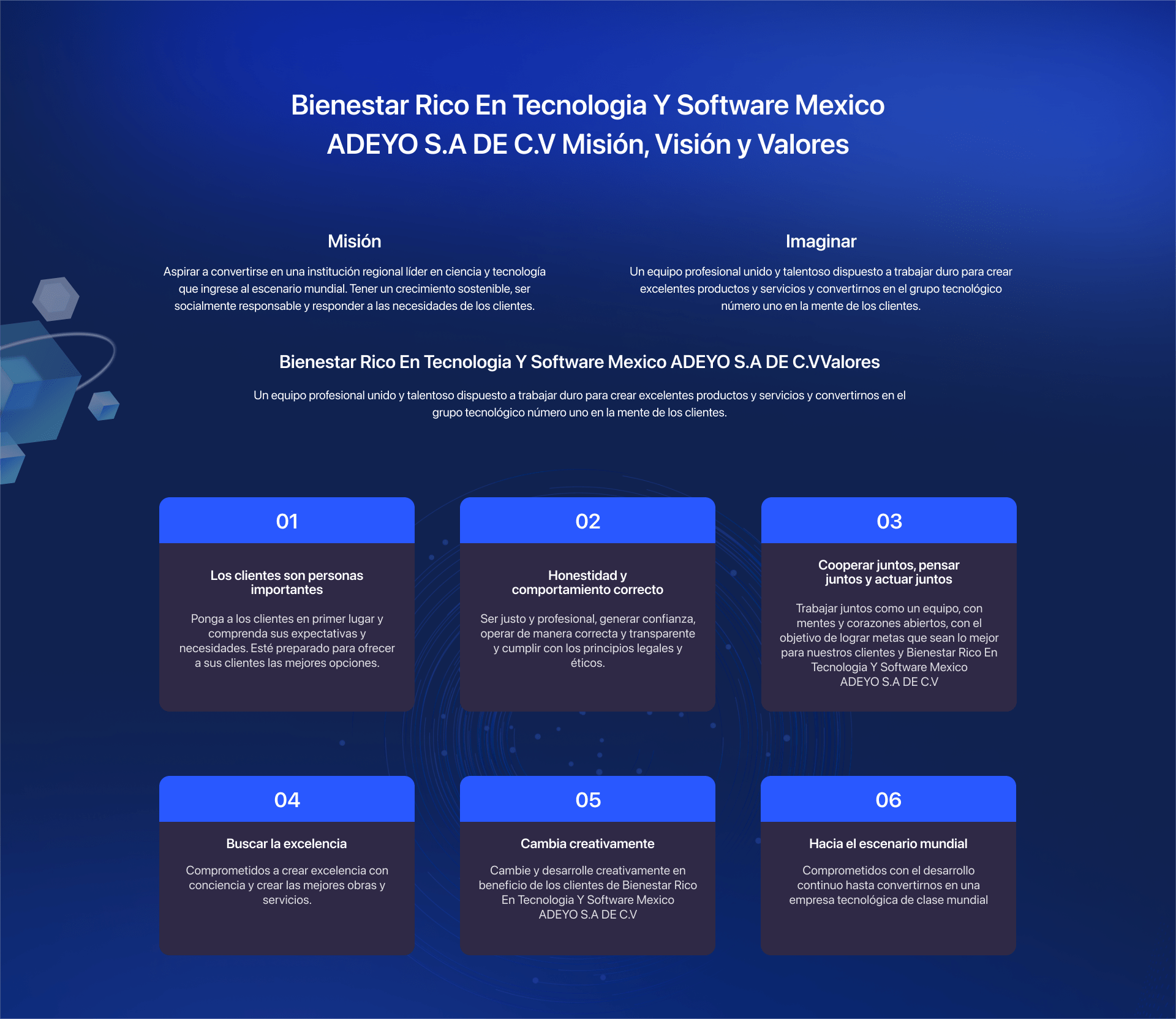 Bienestar Rico En Tecnologia Y Software Mexico ADEYO S.A DE C.V